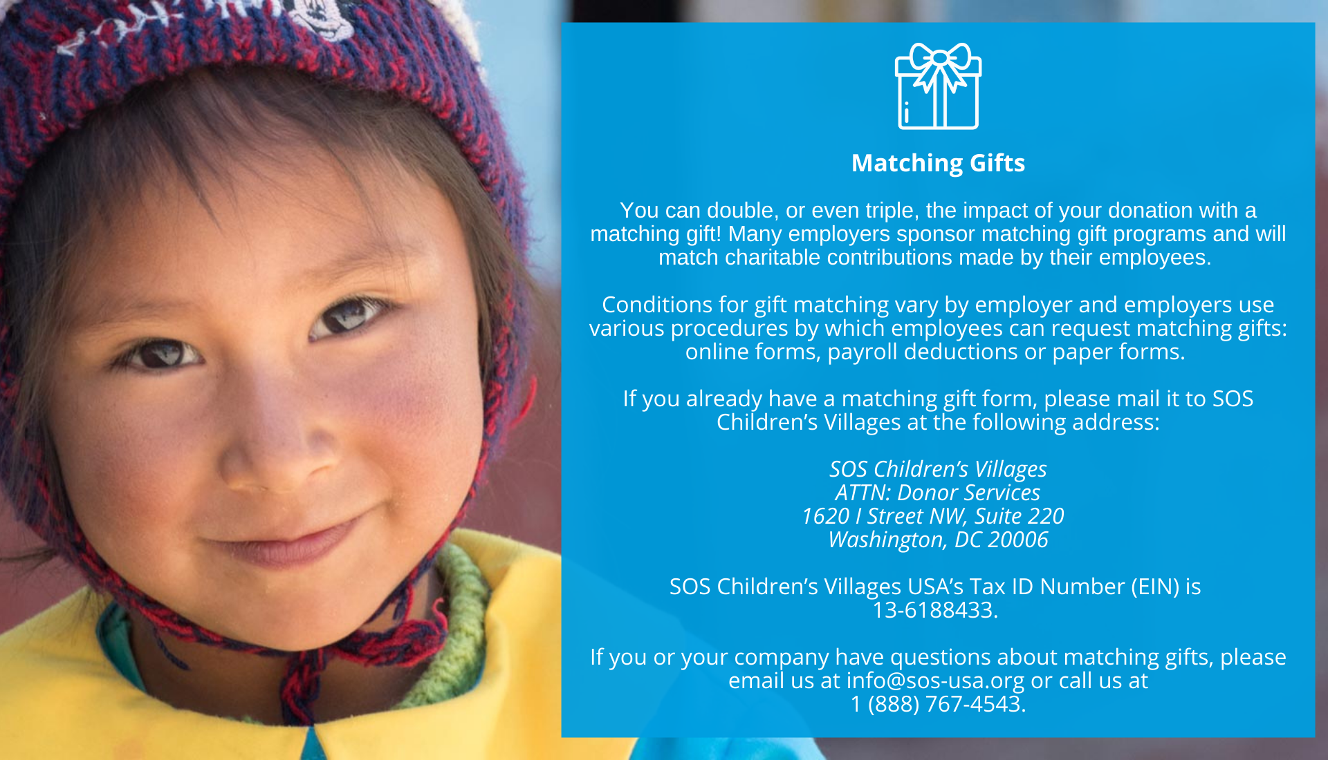 Workplace Giving - SOS Children's Villages USA